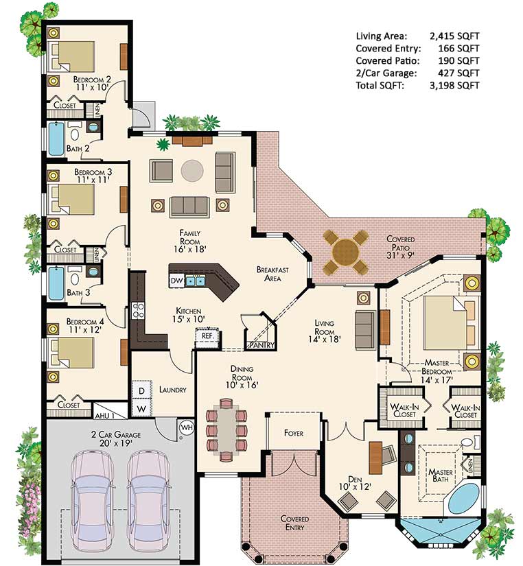 South Florida Custom Model Home - Pinewood Series